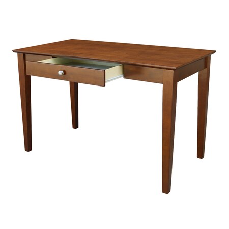 International Concepts Writing Desk with Drawer 26 in D X 30 in H Espresso Wood 48 in W X OF581 41 Zoro